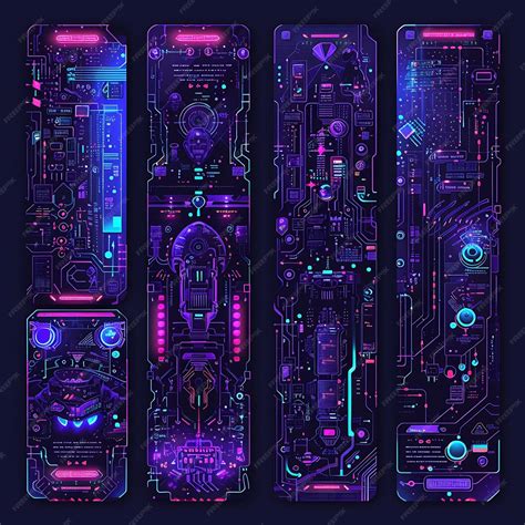 Premium Photo Colorful Cyberpunk Anthropic Panel Design With Graphics