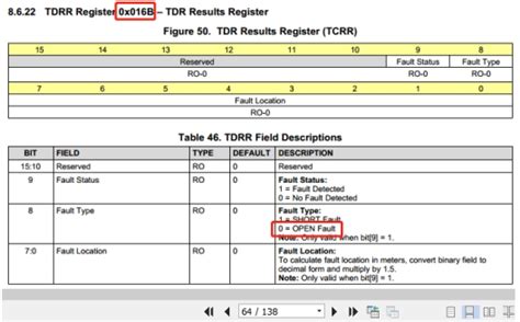 DP83TC811S Q1 TDR Test Enable Procedure For DP83TC811S Q1 Interface Forum Interface TI