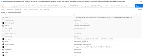 Запрос работает в Postman но не работает в Python Requests Stack