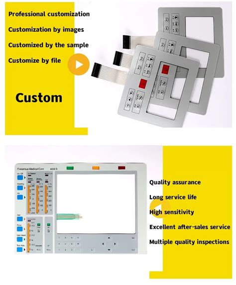 Custom Control Graphic Overlay Switch Metal Dome Flat 2 Button Circuit Tail Electronic Keypad