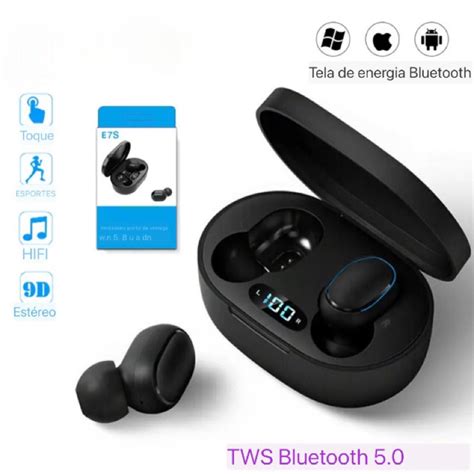 Fone De Ouvido Bluetooth Sem Fio E7s Tws Shopee Brasil