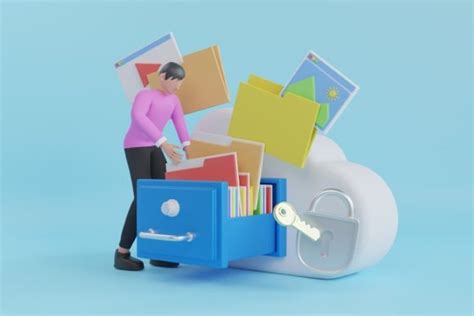 3d Illustration Of Cloud Data Storage Graphic By Novia99design · Creative Fabrica