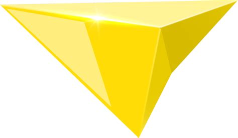 D Render Yellow Arrow Pointer PNG