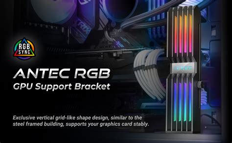 Antec Rgb Gpu Support Bracket Graphics Card Holder Addressable Rgb 5v
