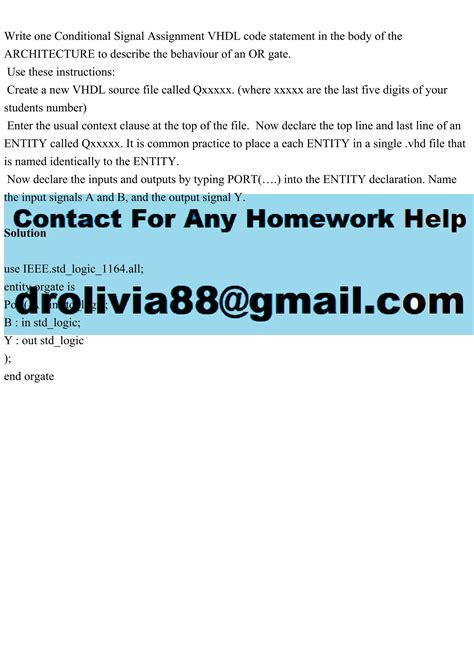 write one conditional signal assignment vhdl code statement in the b pdf