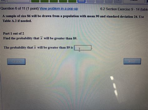 solved question 6 of 11 1 point view problem in a pop up