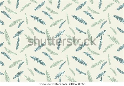 Pastel Retro Abstract Tiny Branches Leaves Stock Vector Royalty Free