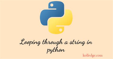 Looping Through A String In Python