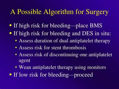Ppt A Possible Algorithm For Surgery Powerpoint Presentation Free Download Id6405395