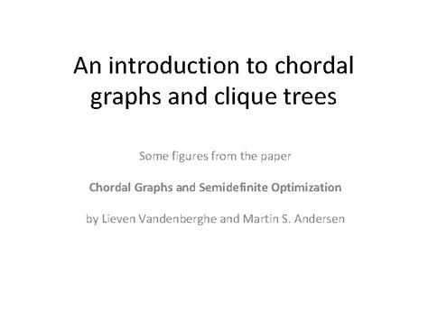 an introduction to chordal graphs and clique trees