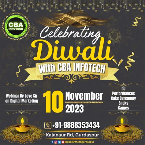 Cba Infotech Gurdaspur It Courses It Services 🎉 Celebrating Diwali With Cbainfotech