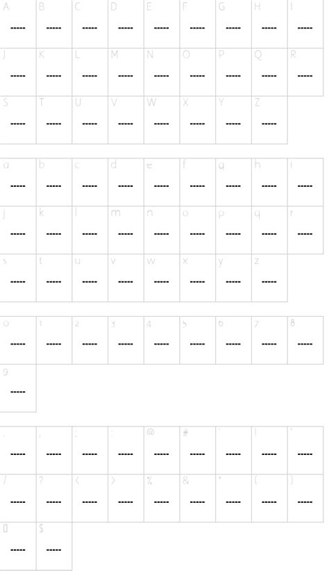 Morse Code Font Details Morse Code Font Details