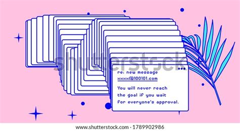 Modern Collage Glitched Window Frame Fern Stock Vector Royalty Free 1789902986 Shutterstock