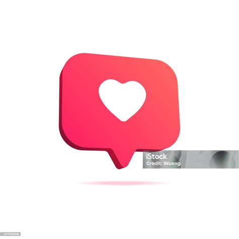 좋아요 또는 사랑 아이콘을 알림 소셜 네트워크 앱 아이콘입니다 좋아요 단추에 대한 스톡 벡터 아트 및 기타 이미지 좋아요 단추 3차원 형태 하트 모양 Istock