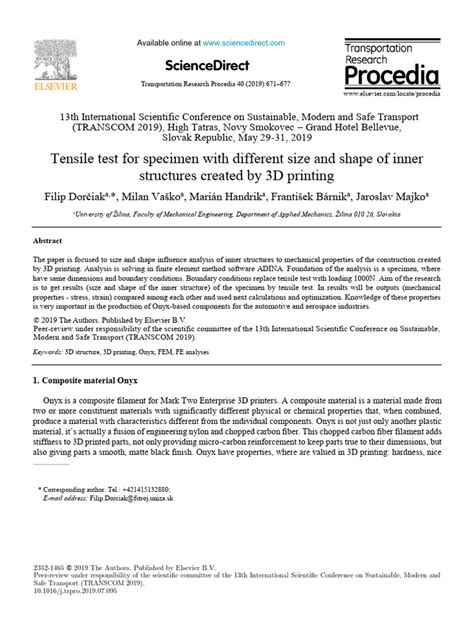 tensile test pdf fibers finite element method