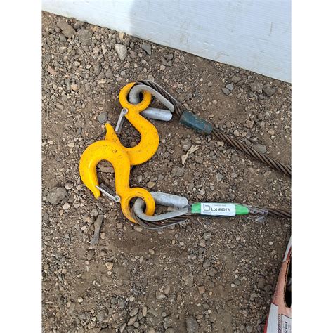 Dual Hanging Cable Hook System 4ft Long And Various Chains Cannot Ship Bodnarus Auctioneering