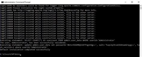 Reset Cvp Oamp Lost Administrator Password Cisco