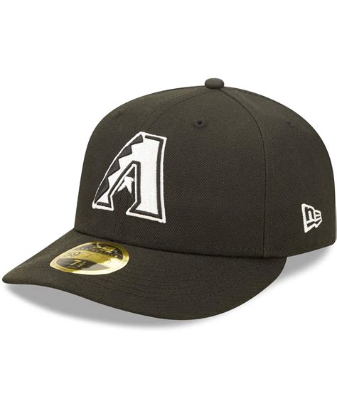 New Era Mens Arizona Diamondbacks Black And White Low Profile 59fifty