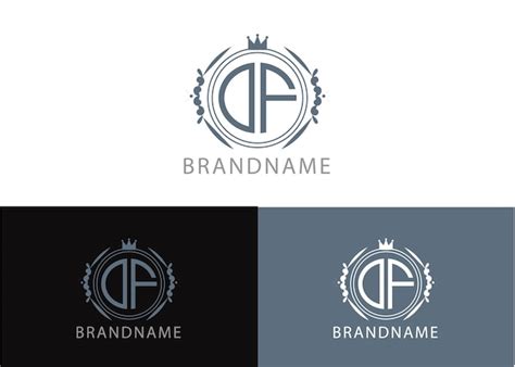 Premium Vector Modern Monogram Initial Letter Df Logo Design Template