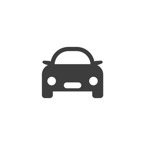 Vector Sign Of The Car Symbol Is Isolated On A White Background Car Icon Color Editable