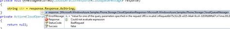 Windows Phone 7 Azure Cloudoperationresponse Response Issue Stack