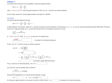 solved example 2 a what is the maximum error possible in