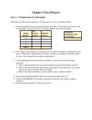 Chapter 5 Probabilities Excel Project Pdf Chapter 5 Excel Project Part 12 Truths And A Lie