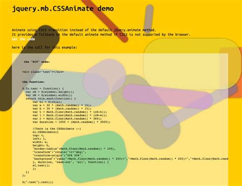 Jquerymbcssanimate Use Css3 Transition To Animate Dom Elements Via Jquery Pupunzi
