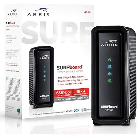 Amazon Com Arris Surfboard Sb Docsis X Gigabit Cable Modem Comcast Xfinity Cox