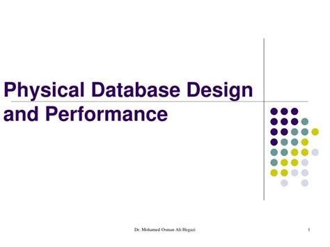 PPT Physical Database Design And Performance PowerPoint Presentation ID