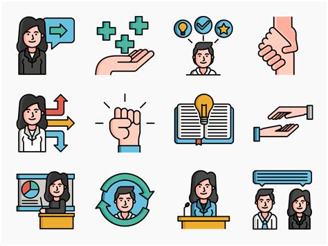 70 Mentoring And Training Icon Set Flat Icons
