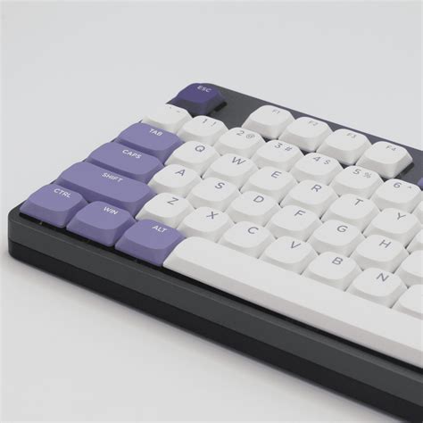 White Lilac Purple Low Profile Pbt Keycaps Krome Keycaps Ltd