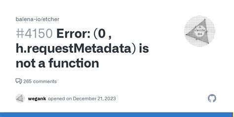 Error 0 Hrequestmetadata Is Not A Function · Issue 4150 · Balena