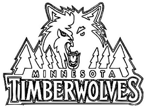 Minnesota Timberwolves Coloring Page 1 Coloring Pages
