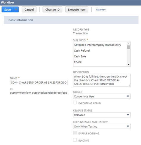Workflow Autocheck Checkbox Based On Transaction Status