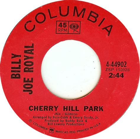Billy Joe Royal Cherry Hill Park Releases Discogs