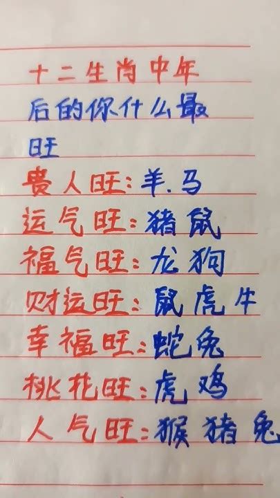 中年后的你什最旺 Music 十二生肖 Youtube