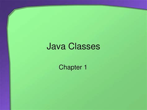Ppt Java Classes Powerpoint Presentation Free Download Id9082296