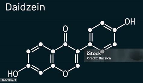 Daidzein 분자 그것은 식물성 에스트로겐 식물 대사 산물 항산화 및 식물 성 에스트로겐 특성과 콩에서 이소플라본