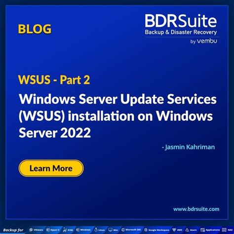 Windows Server Windowsserver Wsus Serversetup Itadmin Sysadmin Vembu Technologies