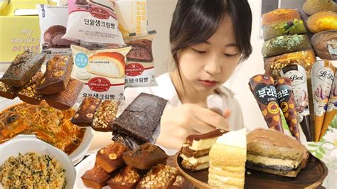 먹방 브이로그 연세가 브레디크 했다 👍연세우유 크림빵 브레디크 크림빵 희와제과 휘낭시에 디저트39 크레이프 티라미수
