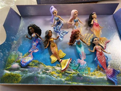 Disney The Little Mermaid Ariel And Sisters Small Doll Set With 7