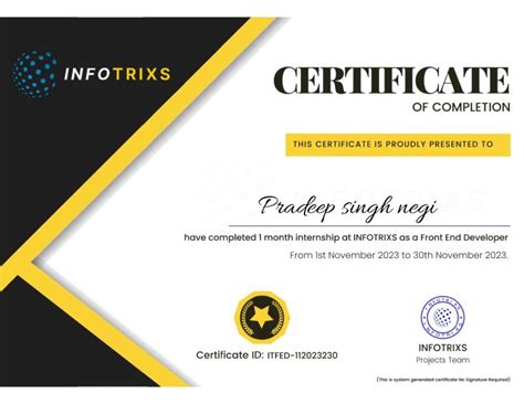 pradeep singh negi on linkedin infotrixs infotrixsinternship