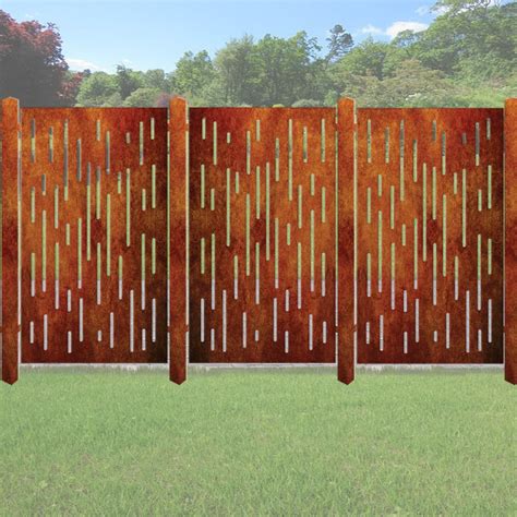 Corten Steel Fence Panel 500x520