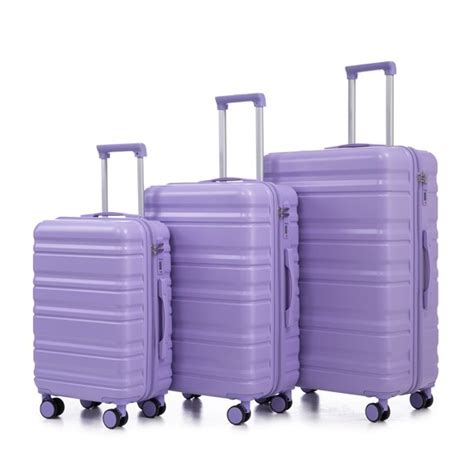 20 24 28 3 Pcs Set In Abs Spinner Wheel Luggage Carry On Suitcase