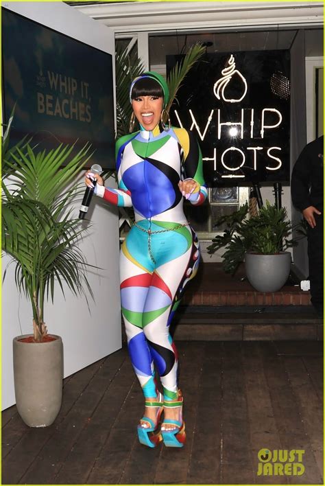 Cardi B Shows Off Her Curves In Vibrant Figure Hugging Bodysuit At