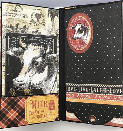 G45 Farmhouse Mini A La Ginger Ropp Graphic 45 Mini Scrapbook Albums