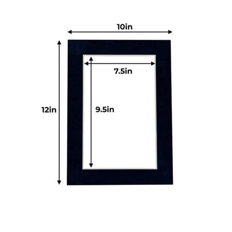 10x12 Mat For 8x10 Photo Navy Suede Matboard For Frames Measuring 10