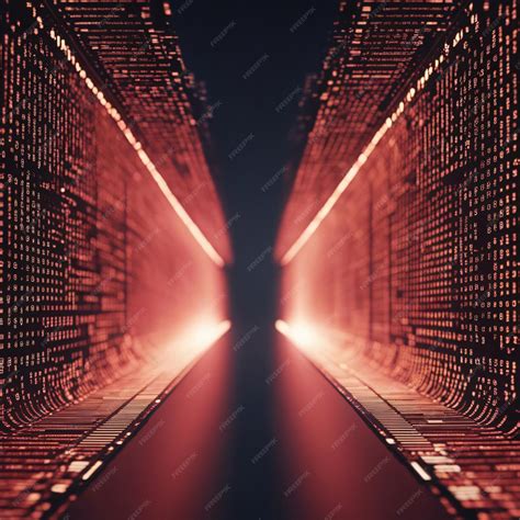 Premium Photo Programming Code And Tacit Computer Coding Tunnel Technology Background