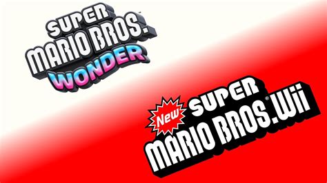 Super Mario Bros Wonder And New Super Mario Bros Wii Title Screen